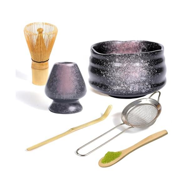 この抹茶セットは、すべて竹と高品質のセラミックで作られており、他の化学物質は一切添加されていません。茶筅は高品質の竹材を使用して手作業で作られており、長期間使用しても壊れません。茶杓は100%天然の竹で作られており、無染色無添加です。抹茶茶...
