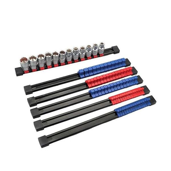 特徴 赤と青に色分けした基台にソケットを整理し、必要なソケットを探しやすくするためのソケットオーガナイザーです。特に、メートルソケットとSソケット等異なるソケットの分類に便利です。整理整頓された作業環境で作業効率が上がります。 適応サイズ/...