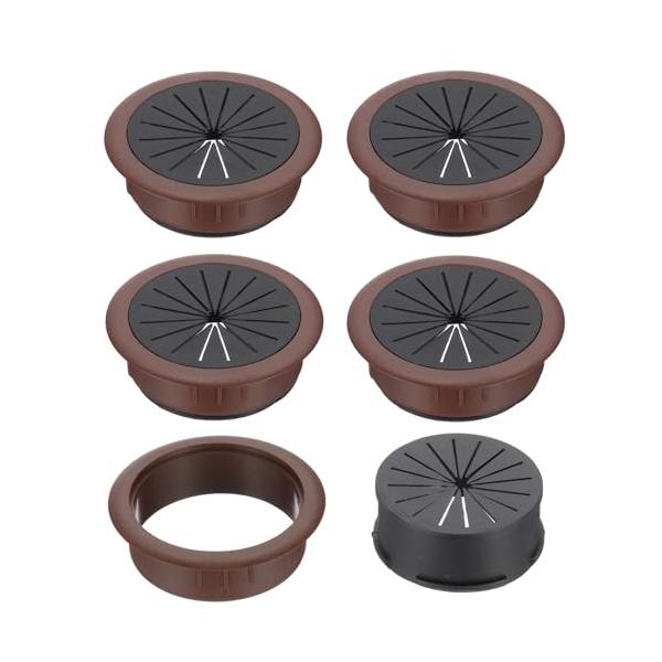 材質: A B Sプラスチック。上部直径: 60 mm/ 2.36"。底部直径: 50 mm/ 1.97"。高さ: 21.5 mm/ 0.85"。利点：デスクケーブルホールグロメットは、頑丈なA B Sプラスチックと柔らかいゴムで作られてお...