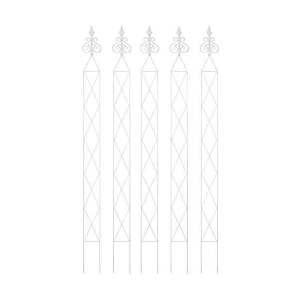 重量:約1.82kg詳細:完成品・5本セットカラー:アジュール(ホワイト)材質:スチール(パウダーコーティング)シンプル・エレガントな、花を美しく魅せるデザインです。様々な植物の魅力を引き出す気品あるホワイトは、どんな花も引き立てます。統一...