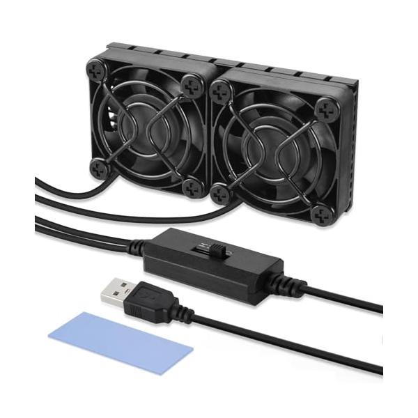 2 in 1 小型ファン 40mm USBファンはパソコン、ルーター、HDDなどの冷却装置だけでなく、AV機器やゲーム機にも適しています。 USB端子を備えた機器に接続するだけで、配線の手間をかけずに簡単に冷却できます。ファンの本体の厚さは...