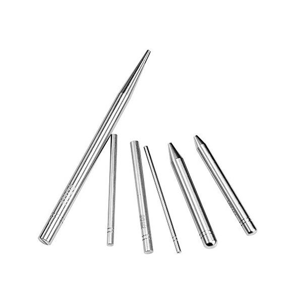 Piececoolメタル立体パズル専用工具セット円柱型で金属ピースを綺麗に折る・曲げることができます。反対側にある切れ込みは、金属ピースを簡単に90度曲げられます。細い先端で奥まる箇所の接続部位を固定するには役に立ちます。6本のサイズで様々...