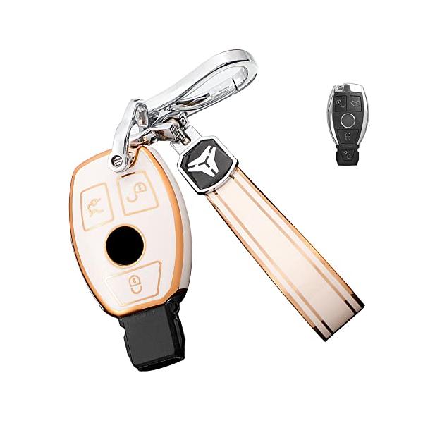 セット内容：ベンツ専用スマートキーケース*1 (2)キーホルダー*1。本商品はキーカバーのみの販売となります、純正キーは付属しておりません。 適応車種：2006年3月*2014年4月のW251 用です。W 251 R350 R500 R55...