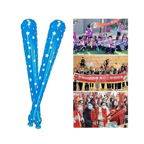 開封前サイズ:11x11cm 開封後サイズ:69x11cm 素材:アルミホイル セット内容:バルーン50本スティックバルーンは上質なアルミホイル材質を採用して加厚して破れにくくて繰り返し使うことができます。応援バルーンは可愛い星飾りいい感じ...