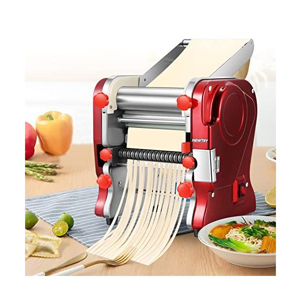 料理が楽になる 説明書付き、操作が簡単で習得やすいです。生地をめん棒で伸ばすことは不要で、機械が生地のプレスと麺の切りを行うので、労力と時間を節約できます。 多彩なオプション、1台で楽しめる レバーを上げ下げすることで、生地プレスモードと麺...