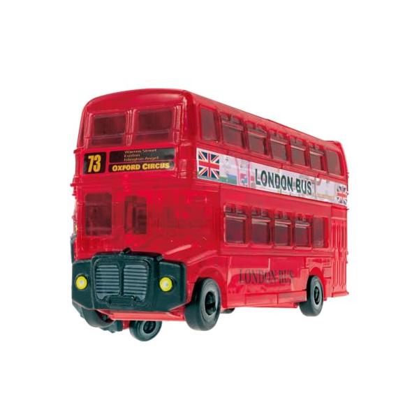 透明ピースを組み上げる立体ジグソーパズルクラシカルなロンドンバスが出来上がりますタイヤが回って動かせる完成するとクリスタルのように美しく輝くインテリアとして楽しめます別売りのディスプレイライトを使用するとより美しく演出することができます。お...