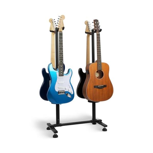 頑丈な安定性  三次元サポート構造により、STRICHのギタースタンドは頑丈な金属製で、優れた安定性を提供。様々なタイプや重さのギターをしっかり支え、揺れを防ぎます。 4本のギター、1つのスタンド  STRICHのギタースタンドは4本掛けデ...