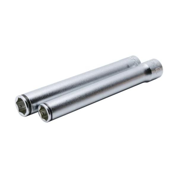 仕様:3/8(9.5mm)SQ. ナットグリップエクストラディープソケットセット 全長120mm 2ヶ組/ビニールパック重量(g):230セット内容:3350M(L120)ナットグリップエクストラディープソケット10、12/ビニールパックD...