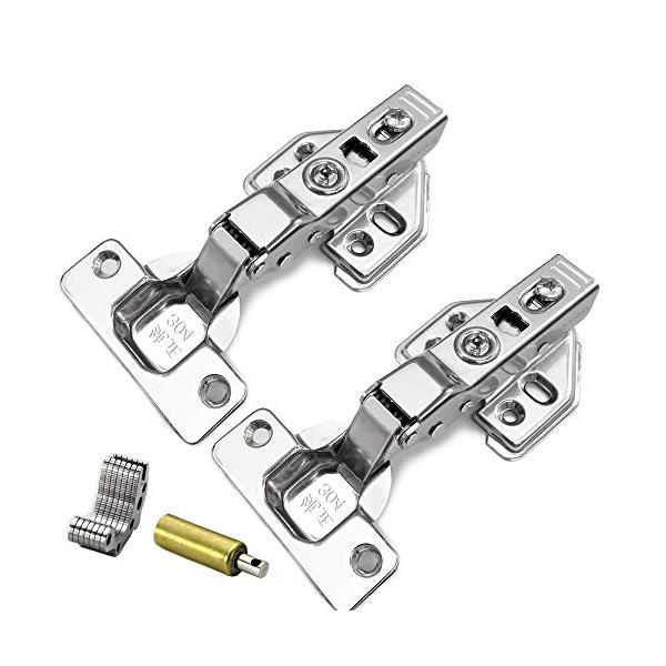 材質 304ステンレス 使い方 家具、クローゼット、下駄箱、システムキッチンなどに使用される蝶番 サイズ 約  蝶番カップ径 : 35mm、［カップ掘込深さ］ 最小 12mm 優点 ステンレス製、丈夫です、さびません、油圧ソフトクローズレー...