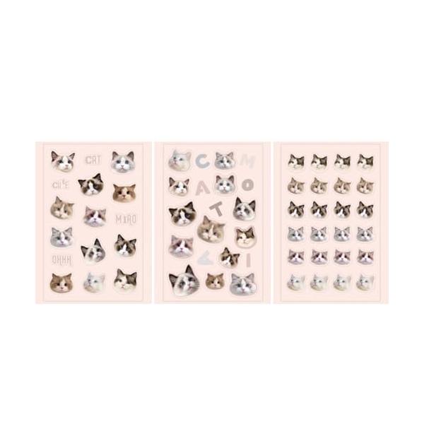 3種類の素材を楽しめる 立体・PVC・アート紙の3タイプが1セットに。質感の違いを楽しみながらデコレーションできます 猫好きにたまらない可愛さ 表情豊かな“猫猫頭”シリーズのイラストで、見ているだけで癒されます 手帳やスマホをおしゃれに 手...