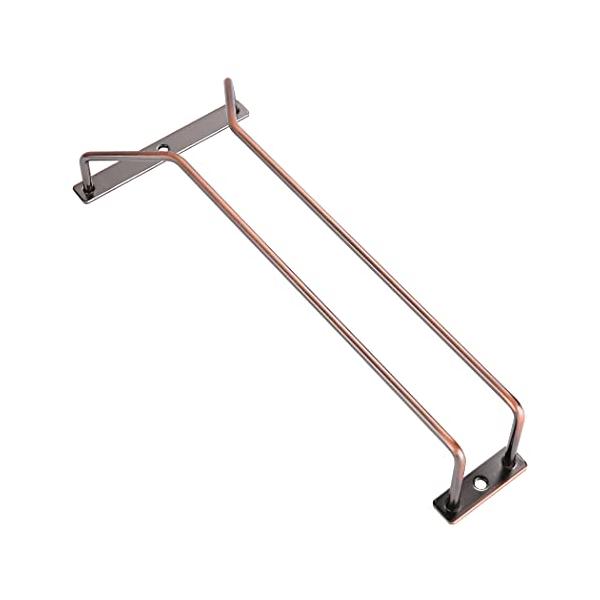 キャビネット下の厚い金属製ワイングラスホルダー。ブロンズ。 ワイングラスを収納するのに非常に頑丈で実用的です。上品なブロンズカラーのクラシックスタイル。 このワイングラスハンギングラックはレトロで、ご自宅やバーをヴィンテージに演出します。1...