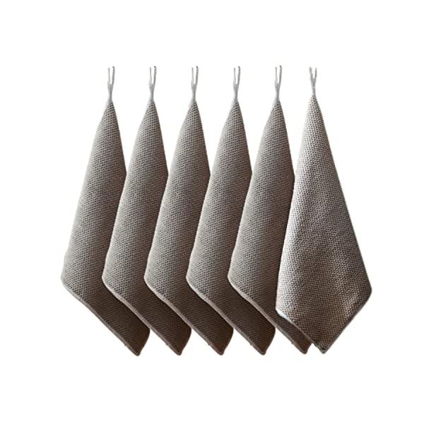 色：グレー 6枚セットサイズ：タイプ1* 厚手生地で吸水性に優れる キッチンタオルは吸水性に優れたマイクロファイバーを採用し、食器の水分がサッと吸い込まれて使いやすさにこだわりました。また、速乾性も良く洗濯後に素早く乾きます。セット内容：グ...