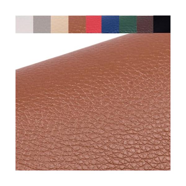 フェイクレザー 生地 粘着テープ付 はがして貼るだけ、補修用 レザーシート。誰でも簡単に補修ができます。柔らかいのでハサミで楽々カット可能。ソファー破れの補修。車・バイクの座席破れ。椅子・カバン・靴の補修などに最適な合成皮革 補修シートです...