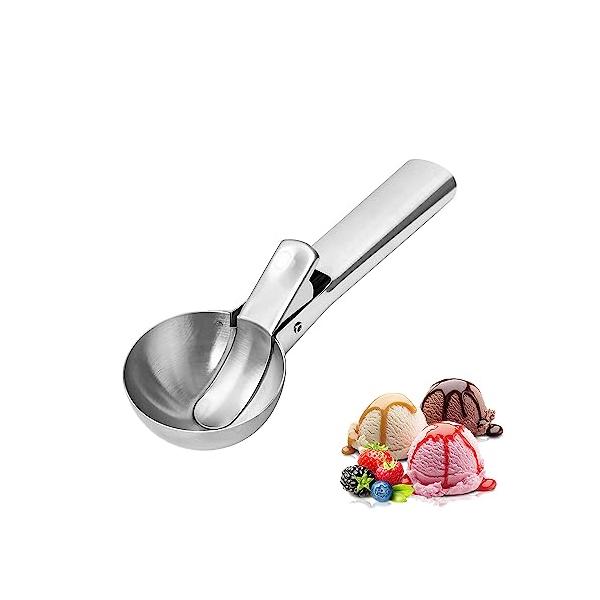 安全性と安心感のある素材 ：このアイスクリームスクープは、安全で親しみやすく耐久性のある高品質なステンレス鋼で作られています。指定されたトリガーと球状のスクープヘッドが設計され、完璧な丸いアイスクリームを作ることができます。 独特なデザイン...