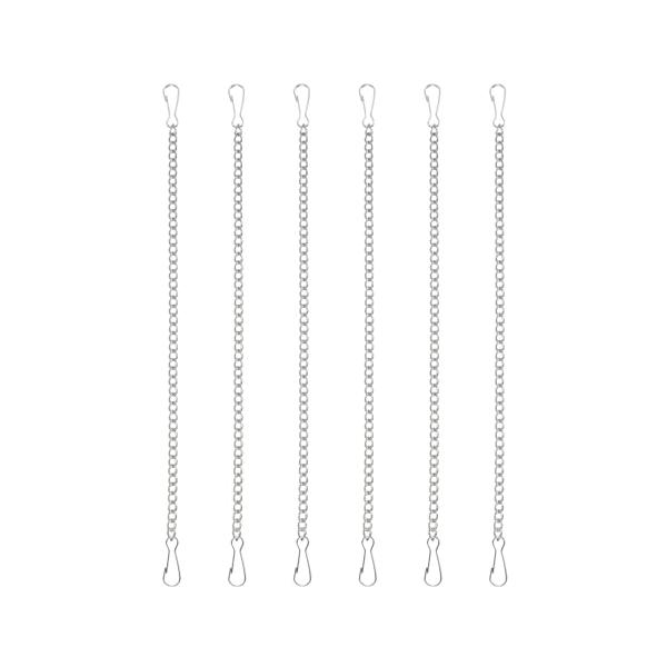 素材：ステンレス鋼；カラー：シルバー；サイズ：25 cm x 5 mm / 0.82 ft x 0.2 インチ 縦x横 ；チェーンリンク長：7 mm / 0.28 インチ；フック長：25 mm / 0.98 インチ；単一耐荷重：2 kg /...