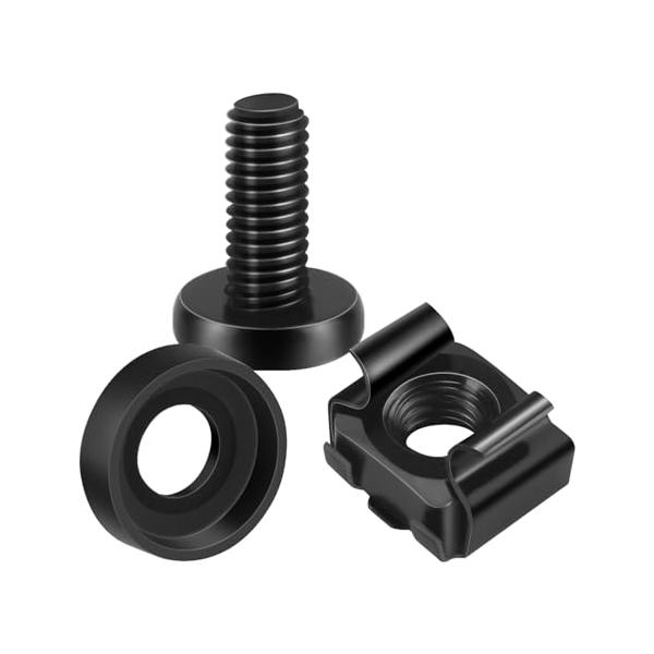 Poeland M6ケージナットネジ20個セット ネットワークキャビネット、サーバーキャビネット、AVラックレール、M6マウントキット 10インチと19インチのキャビネットネットワークシェルフ用パソコン・周辺機器/PCパーツ/パソコン用ネジ