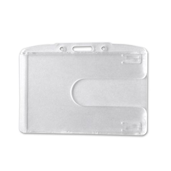 1枚用 社員証ケース 横型 ポリカーボネート製 ハード クリア AM-003文房具・オフィス用品/事務用品/名札・ホルダー