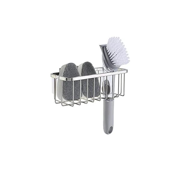 サイズ 横19.9cmx幅8.4cm x高さ 7.1cm; スポンジとブラシは含まれません。 材質 高品質なステンレスを採用しており、いつまでも錆びず、高級感があり、インテリアの邪魔になりません。 水切り式 スポンジホルダーは水切り式タイプ...