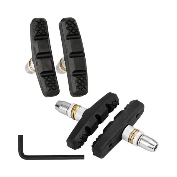 材質：天然ゴム*アルミ合金 ，寸法：60mmのショートタイプ， 色：ブラック ゴムシュー 22インチ以下の小径車に使用するVブレーキ用ブレーキシューです。 天然ゴム 高品質の天然ゴムを採用し、台湾の技術により作られています。摩耗に強い、耐高...