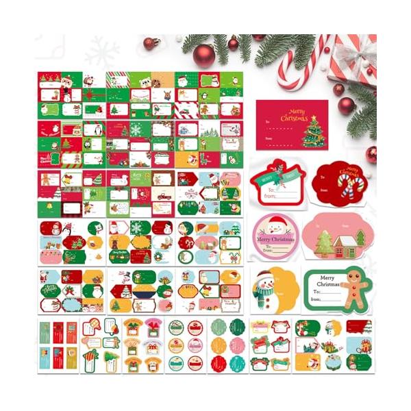 商品仕様：コート紙。合計288枚セット。クリスマス定番：お祭りの雰囲気を高めます。使いやすい：クリスマスシールは丈夫なコート紙素材を採用して、粘着性が高いだけでなく、よい防水性があります。ホコリや水などの影響でステッカーの粘着力が下がる可能...