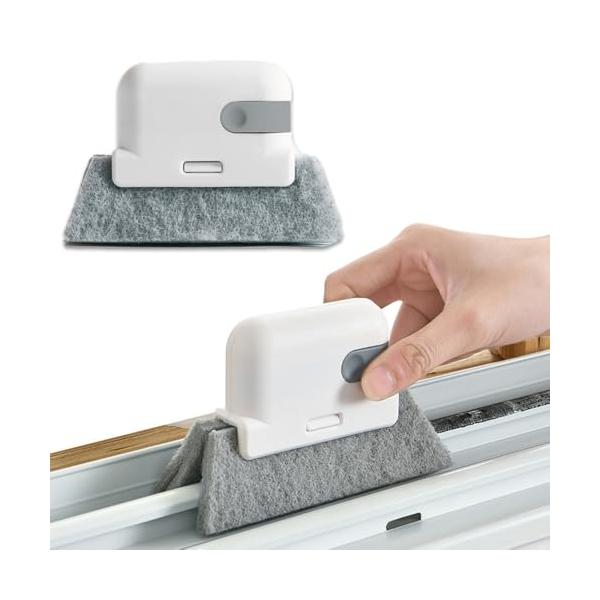 クリーニングブラシサイズ：8.6x13.5x2.5cm、カラー：グレー，1個セット。毎日の交換と掃除に非常に便利で、家庭用の隙間掃除ブラシに最適です。クリーニングブラシ材質：PP*紫布。どちらも環境にやさしく、耐久性、耐摩耗性に優れた素材で...