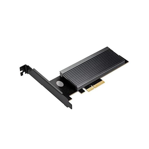 製品内容：本体、ヒートシンク、フルサイズブラケット、ロープロファイル用ブラケット熱伝導シート / 厚 x1、熱伝導シート / 薄 x1、SSD固定用スペーサー x1、スペーサー固定用ネジ x2 予備1 ヒートシンク固定用ネジ x5 予備2 ...