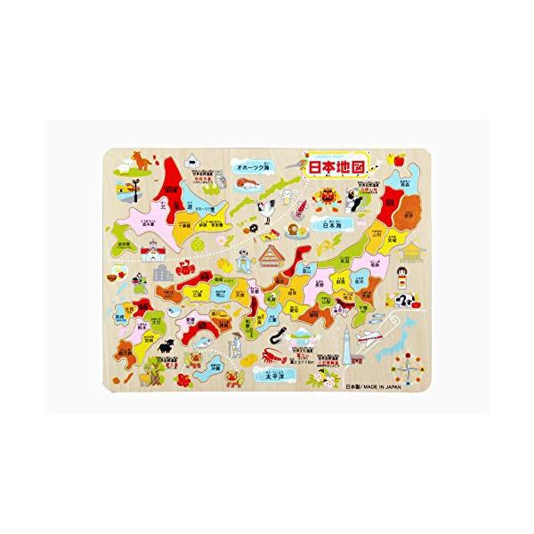 夢中で遊んで、しっかりお勉強 各都道府県ごとにカラフルに分けられおり、賑やかなパズルです。木のぬくもりが感じられるパズルです。お子様へのプレゼントに 材質 シナ合板(シルク印刷)、MDF 単品サイズ 約30*22.4*厚0.5cm 単品重量...