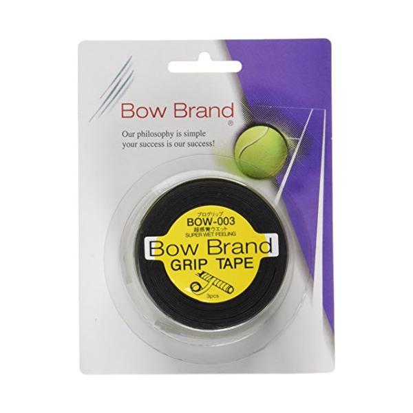 ボウブランド BOWBRAND  グリップテープ ボウブランド プログリップ スーパーウェット 3本巻  BOW003スポーツ＆アウトドア/硬式テニス/グリップテープ
