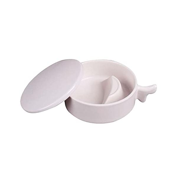 (1) サイズ 直径：7.5cm、高さ：3.2cm(2) 材質 樹脂。樹脂製ですが、磁器の模倣技術を使って、磁器のような外観を持つ上に、割れにくいです。(3) 多機能 (1)筆置きが付いていますので、とても便利です。(2)筆ならしが付いてい...