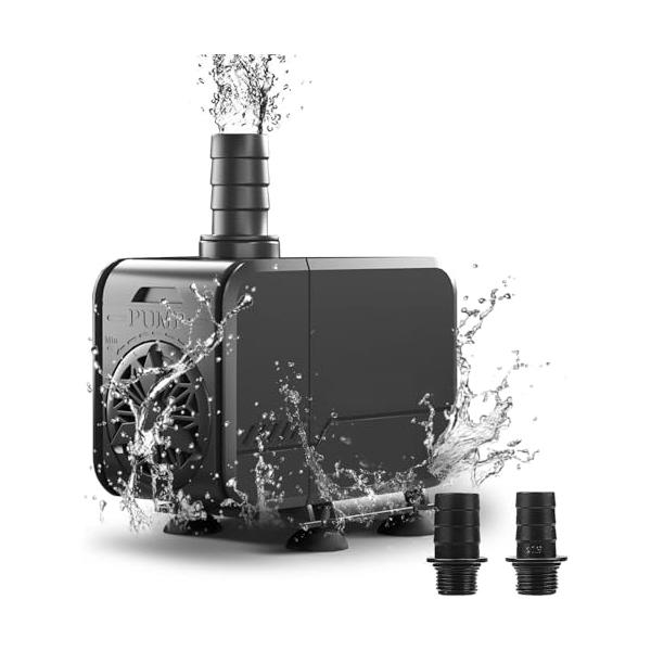 水中ポンプ仕様 最大流量:3000L/H、最大揚程:3Mぐらい、入力電圧：AC100V-120V 50Hz/60Hz、ワット:45W、出水口外径：19mm&amp;22mm 電源コード長さ:1.5 m 流量調整可能な給水ポンプ 排水ポンプの...