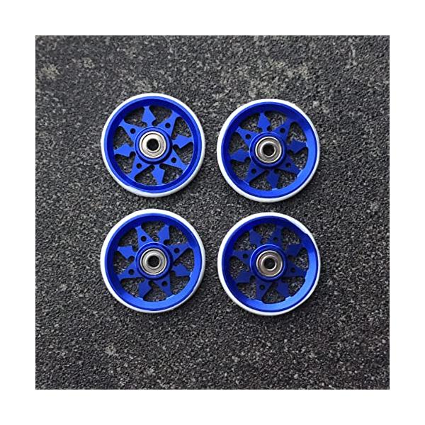 19mmプラ輪 ベアリングローラーブルー/ホワイトおもちゃ:乗り物:ミニ四駆・スロットカー