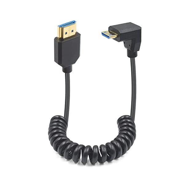 [アップグレードバージョン] Mini HDMI to HDMI延長ケーブル: HDMI AからCタイプコイルケーブル 8K 60HZミニHDMIからHDMI。この8K Mini HDMI HDMIケーブルは、ビデオカメラ、デジタルカメラ、...