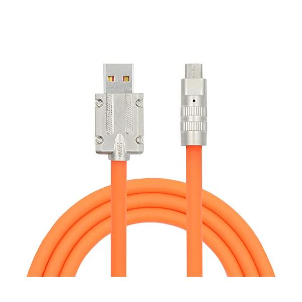 優れた柔軟性、50,000回以上の曲げテストを経ても壊れず、曲げ抵抗、より耐久性があります。USB-A Type A - USB Micro 5ピン 液体シリコン ウルトラソフトパワー USB2.0 データケーブル 高速充電 ノートパソコン...