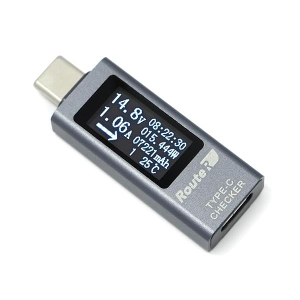 端末側端子 ： TYPE-Cオス電源入力端子 ： TYPE-Cメス測定機能 ： 電圧 4V*30V 、 電流 50mA*8A 通電方向、時間、電力、積算電流、他表示 ： 0.79インチ OLEDスクリーン外形寸法/重量 ： 46(W)*16...
