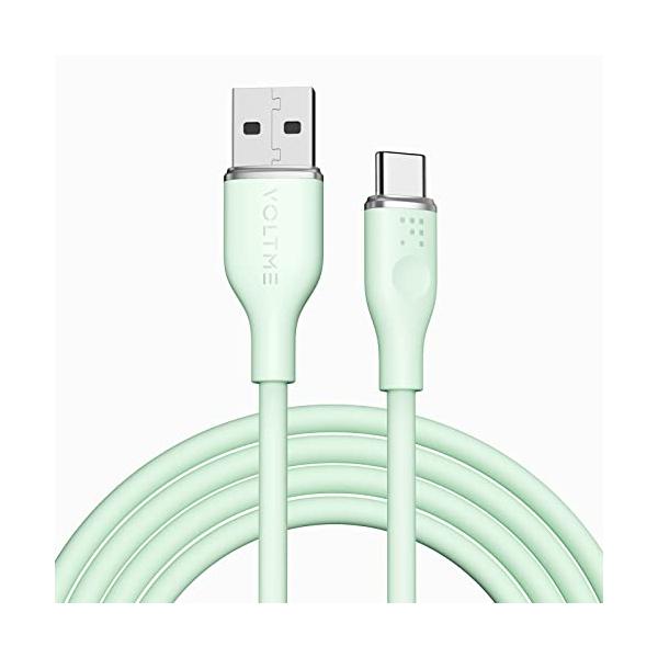 QC3.0対応高速充電 3.6V*20V/3Aまでの急速充電 (Quick Charge 3.0) に対応、USB-Cポートからフルスピードでスマートフォンやタブレットに充電可能。 丈夫かつ柔らかいシリコンusb ケーブル 外装にシリコン素...