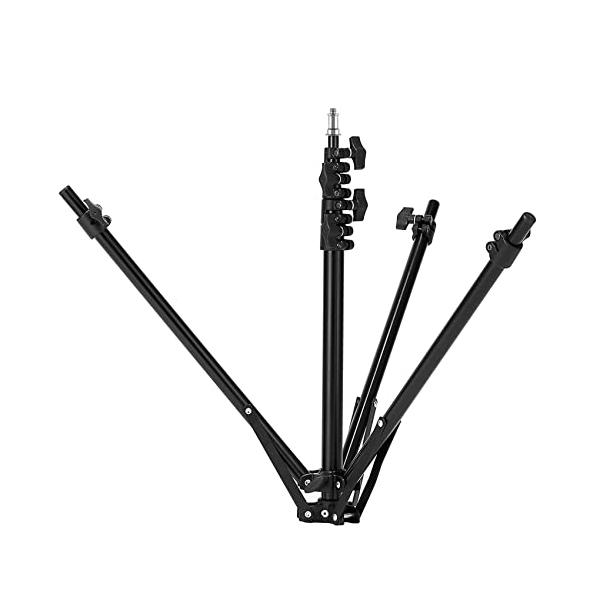 アルミ製 高品質なアルミ合金製で仕上がり、軽量かつ丈夫で、耐磨耗性も優れ、積載能力も強くて、長時間お持ちいただけます。 調節可能 高さは62cm-220cmの5段式で自由に調節可能です、本体重量はわずか2kgで、積載能力は2.5kgまで対応...