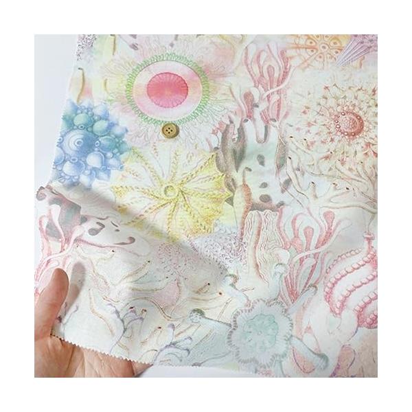 生地巾：110cm素材：綿100%生地種：20番手シーチングnora. オリジナルデザインの綿シーチング生地です。厚過ぎず、薄過ぎず、ほどよい張り感のある縫い易い生地です。ソーイング初心者の方にもおすすめです。お洋服や袋物、小物やパッチワー...