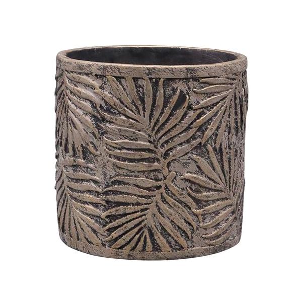 サイズ : φ180*H180mm・内径 : φ160mmカラー : ブラックゴールド材質 : セメント仕様 : 底穴あり、エンボスデザインDIY・工具・ガーデン/ガーデン/鉢・プランター用品/鉢