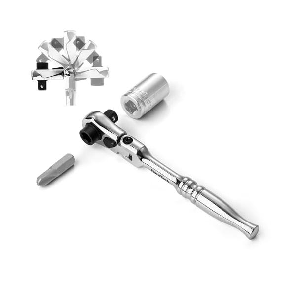 2in1設計：ソケット／ビット両対応ヘッド 本製品はソケットとビットの両方に対応した2in1ヘッドを採用しています。用途に応じてソケットとビットを使い分けることができ、ボルト・ナットの締め付け作業からネジ締め作業まで幅広く対応可能です。工具...