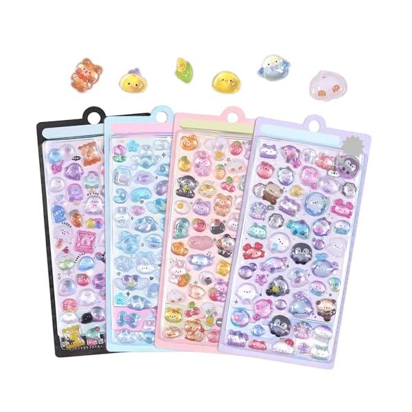 商品説明 かわいいぷくぷくシール8枚セット。サイズ：196*95mm。材質：PVC、プラスチック。モチーフ：いちご、ねこ、食べ物、月、パン、熊、おにぎり、恐竜、魚、おばけ、うさぎ、パンダなど。ワンセットでシールの多彩な楽しみ方ができます か...