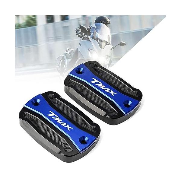 ForヤマハTMAX500 TMAX530 TMAX560 T-MAX 500 530 SX DX 560 Tech Maxオートバイアクセサリーフロントブレーキフルードリザーバーオイルタンクキャップカバー blue車＆バイク/バイクパーツ...