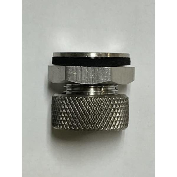 製品名: ARES METAL フード用ピーコック 油抜き栓 3/8 ステンレス ABU10A-S材質とサイズ: SUS304ステンレス製、ネジG3/8、ツバ径23mm　下穴径17*18φ用途: 業務用フードや厨房設備の水抜き油抜き作業に使...