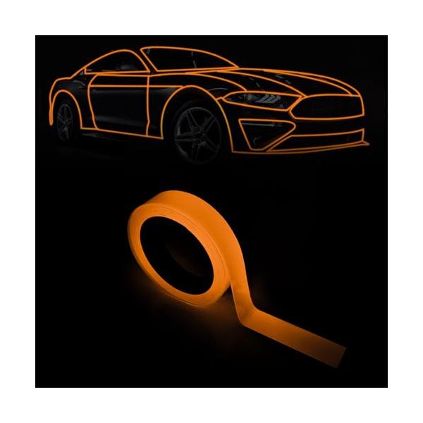 商品仕様 サイズ：幅2cm*長さ10m 色：蛍光グリーン、蛍光青、蛍光オレンジ。 商品特徴 長い発光時間：最大8時間の発光時間※時間は蓄光時間に依存します 高品質無毒の素材：放射性物質を含まない安全素材 防汚性に優れる。 新型蓄光シール 表...