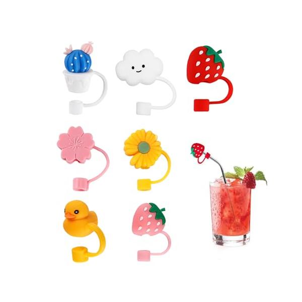 ストローカバー このストローカバーには7つの異なるデザインがあり、ニーズに対応できます。ストローをほこりから守るほか、ストローカップを飾り、ストローを目立たせることもできます。かわいい造形は子供や友人たちに愛されている。 かわいいデザイン ...