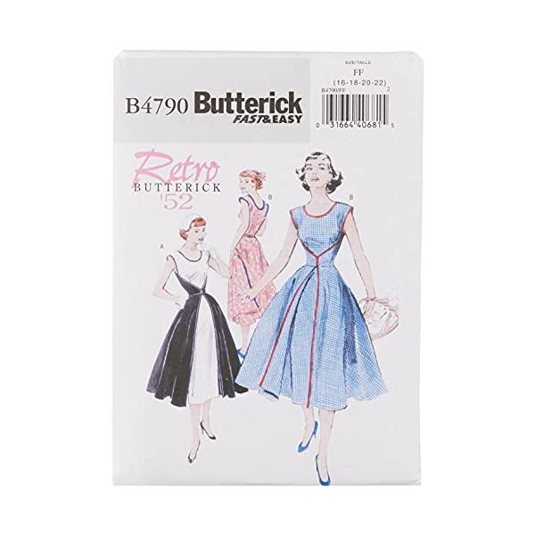 ミスしたbutterickパターンFF 16 ? 18 ? 20 ? 22 b4790ラップドレス,ホワイト16 ? 22ホビー:手芸・画材:裁縫材料:型紙・パターン
