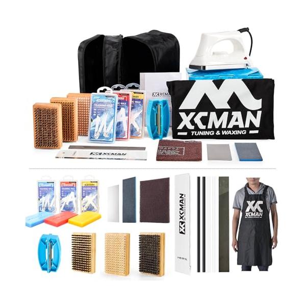 XCMAN完全スキースノーボードワックスチューニングキット。家族や多くのスキー/スノーボードをチューニングする必要がある人のための完璧なキット!エッジツールは、あなたが必要とする最後のツールです - それはベースと側面の両方のすべての角度を...