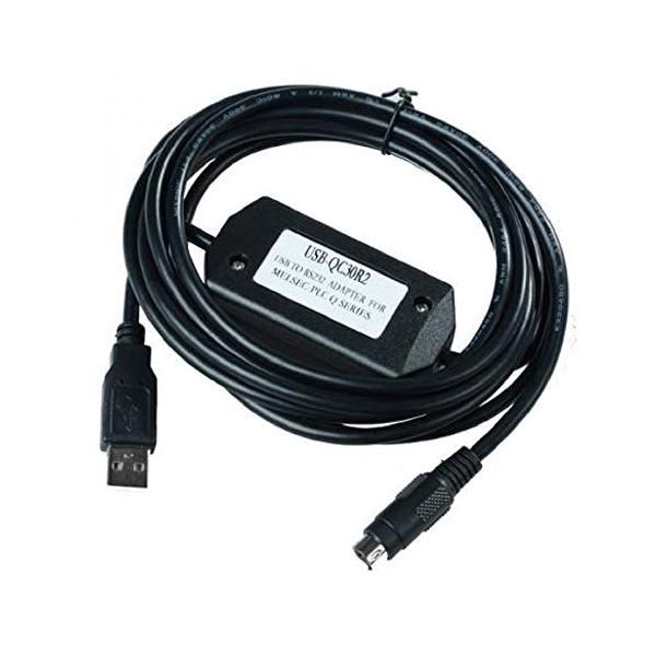 三菱電機　シーケンサー MELSEC Qシリーズ互換 RS-232 接続 ケーブルです 。＊ドライバーは商品箱記載のQRコードを読み取ってご利用下さい。パソコン ** シーケンサ CPU 接続用 汎用 USB 変換ケーブルUSB 端子　-　...
