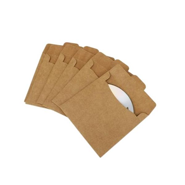 50枚セット素材：ク ラフト紙サイズ：約 12.5cm*/12.5cm 重量：約6g薄いのでかさばらず、コンパクトに収納できます。パソコン・周辺機器/PCアクセサリ・サプライ/メディアケース