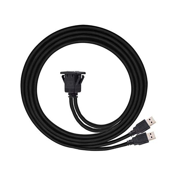 防水パネル/ダッシュマウントを装備車内用に設計されていますが、あらゆる用途に使用できます既存の穴を使用するか、ダッシュボードの穴を切り、ソケットにクリップして、車両のダッシュマウントにフラッシュマウントします。1 x 2ポートデュアルUSB...