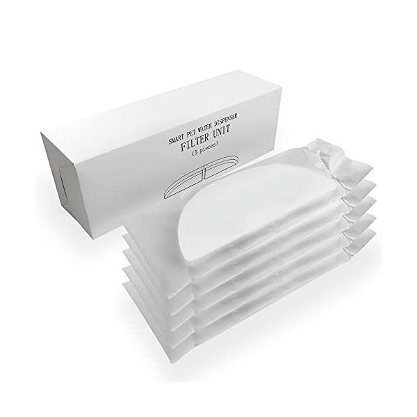 機能 変な味や臭い、汚染物を除去できる交換式の活性炭フィルターは水を常にきれいにして、水あかや雑菌などは残さない 多くなった水合物による尿路感染症、腎臓疾病等々を未然防止し、ペットに健康的で衛生的な流れ水を提供するのを助けます フィルターの...